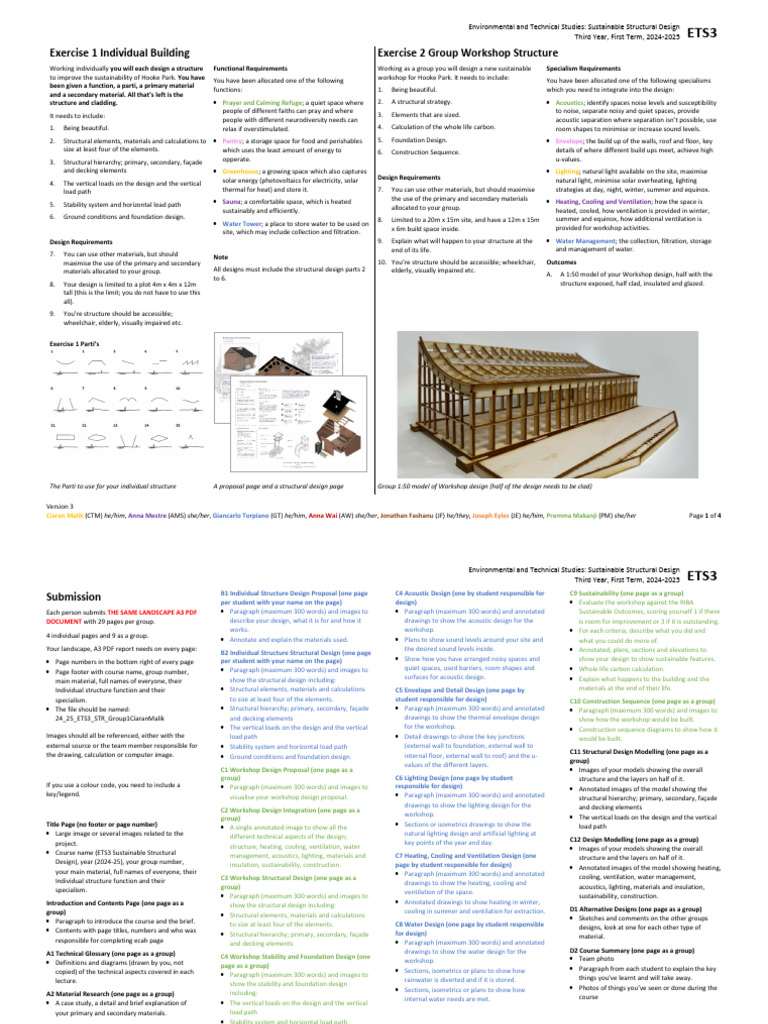 Sustainable Structural Design Project | PDF | Wall | Water