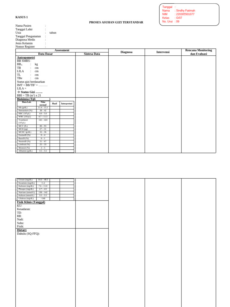 Form NCP Kosong | PDF