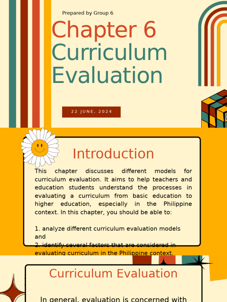 Chapter 6 Curriculum Evaluation | PDF | Curriculum | Evaluation
