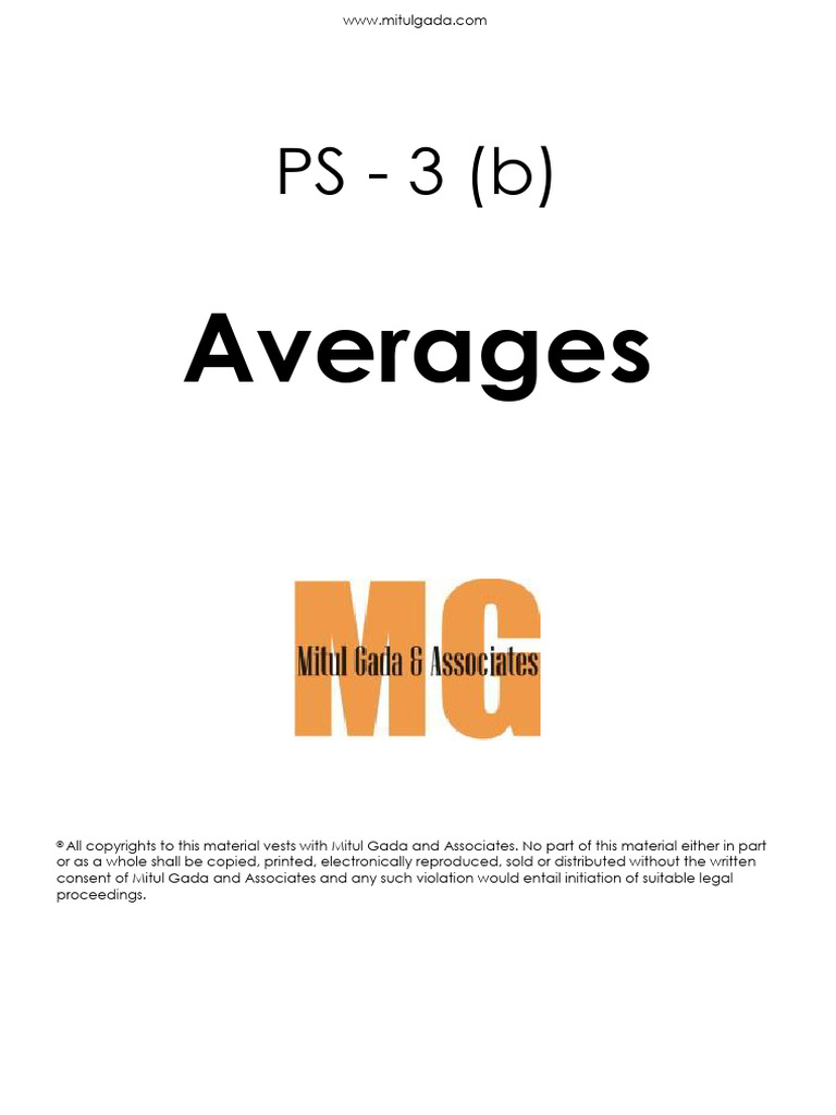 PS-3 (B) Averages | PDF | Mean | Average