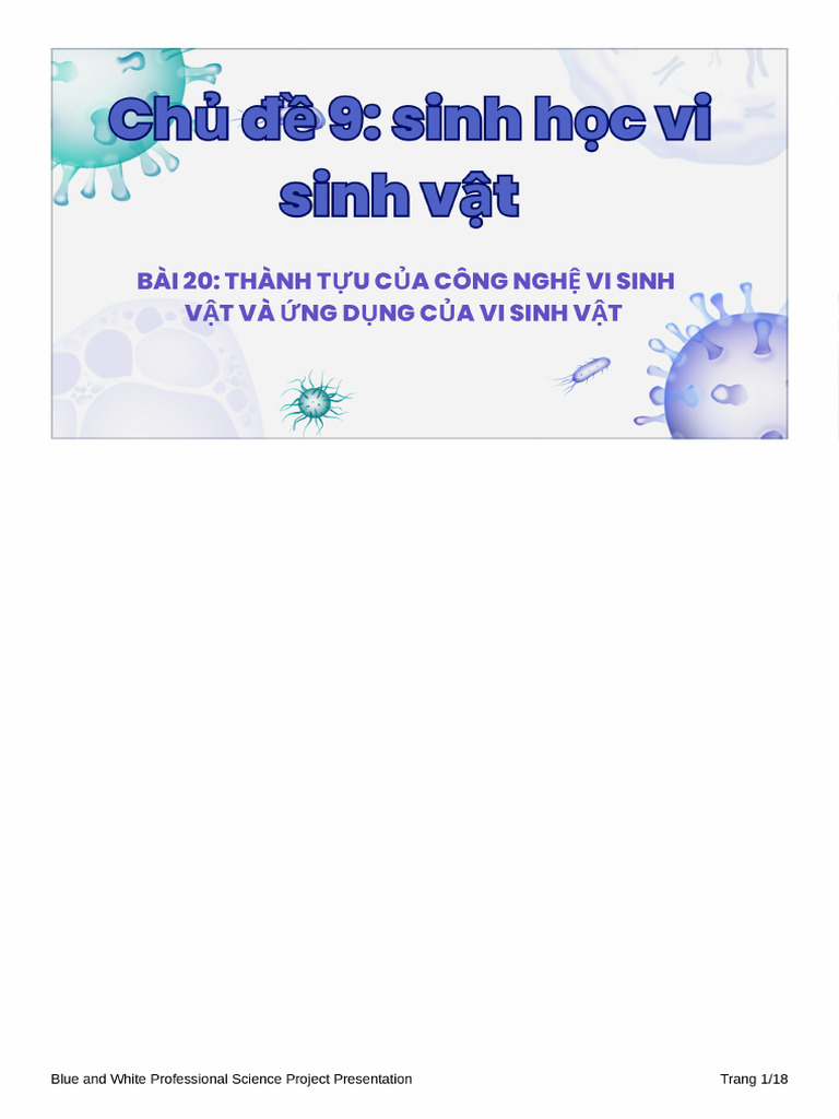 Blue and White Professional Science Project Presentation | PDF