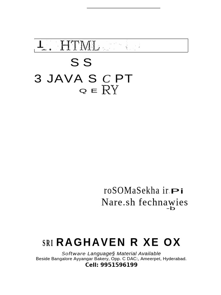 Somasekhar Reddy (HTML) | PDF | Html | Html Element