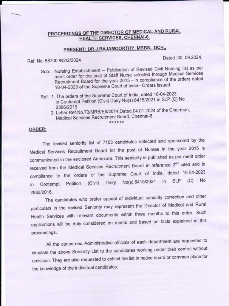 MRB Merit Seniority | PDF