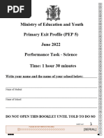 2022 Grade 5 PEP - Science Performance Task | PDF