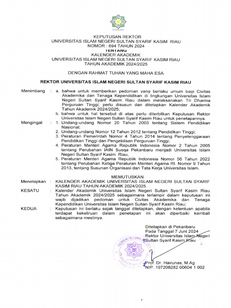 Kalender Akademik OK | PDF