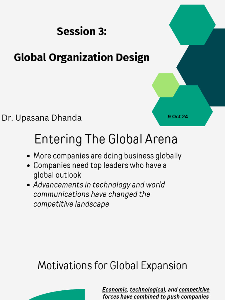 Global Organization Design Strategies | PDF | Innovation | Globalization