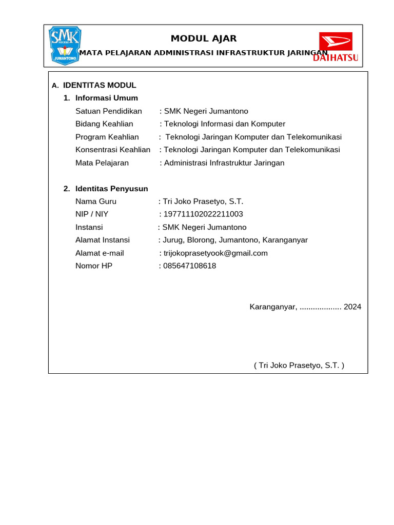 Template Modul Ajar | PDF | Seni | Komputer