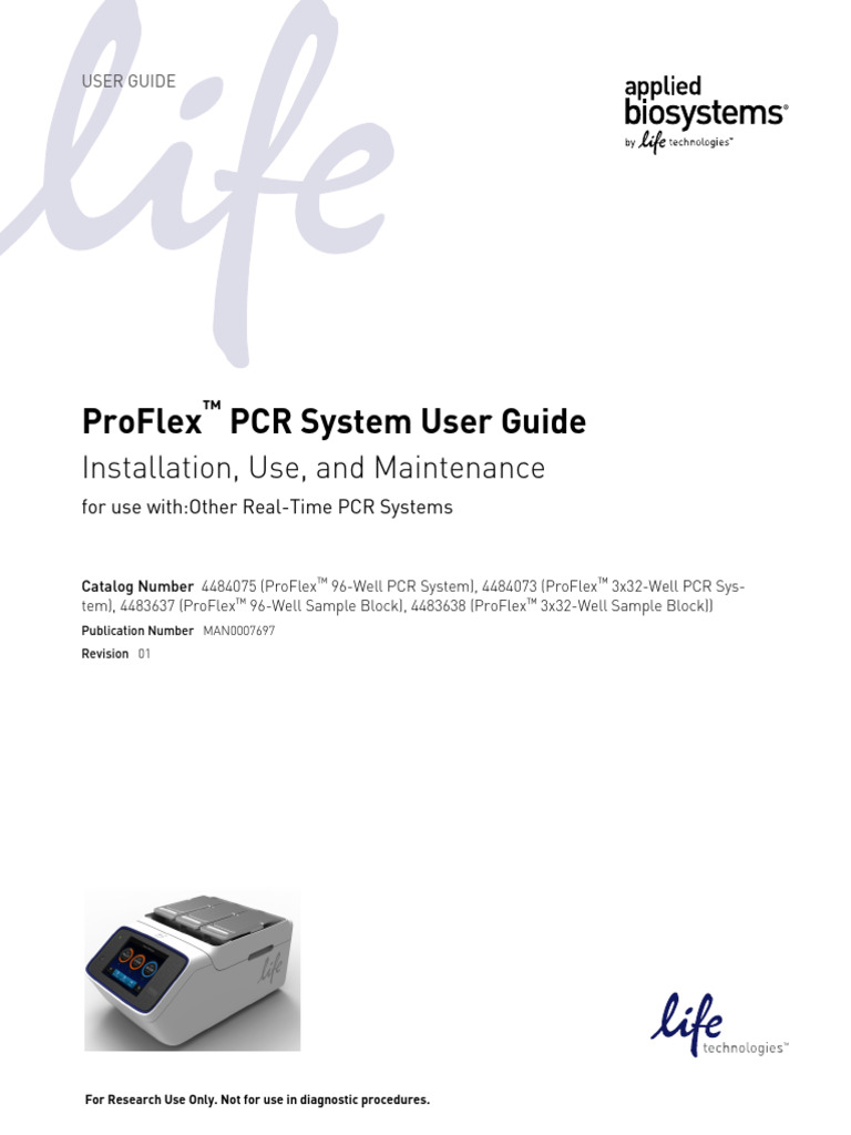 ProFlex PCR System User Guide | PDF | Polymerase Chain Reaction