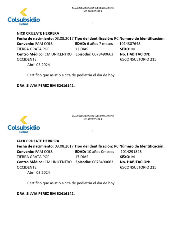 CONSTANCIAS MEDICAS | PDF