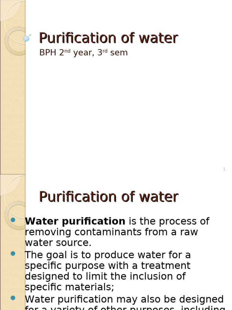 Water Purification Methods Explained | PDF | Water Purification ...