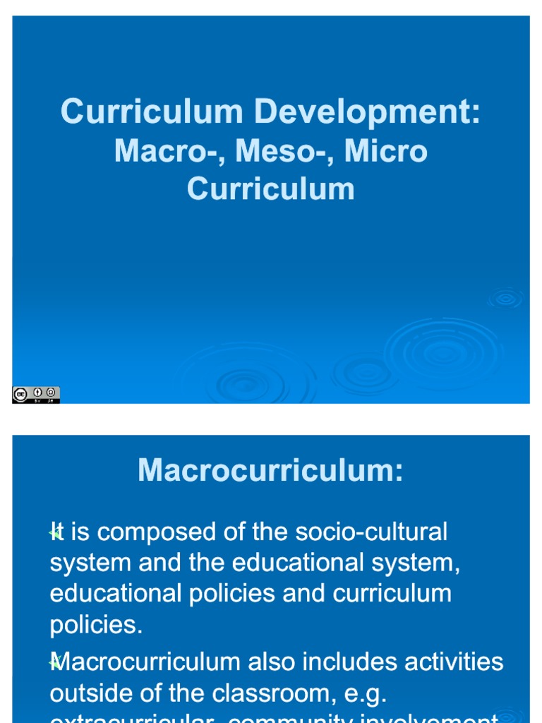 Curriculum Development - Macro, Meso, Micro Curriculum | PDF ...