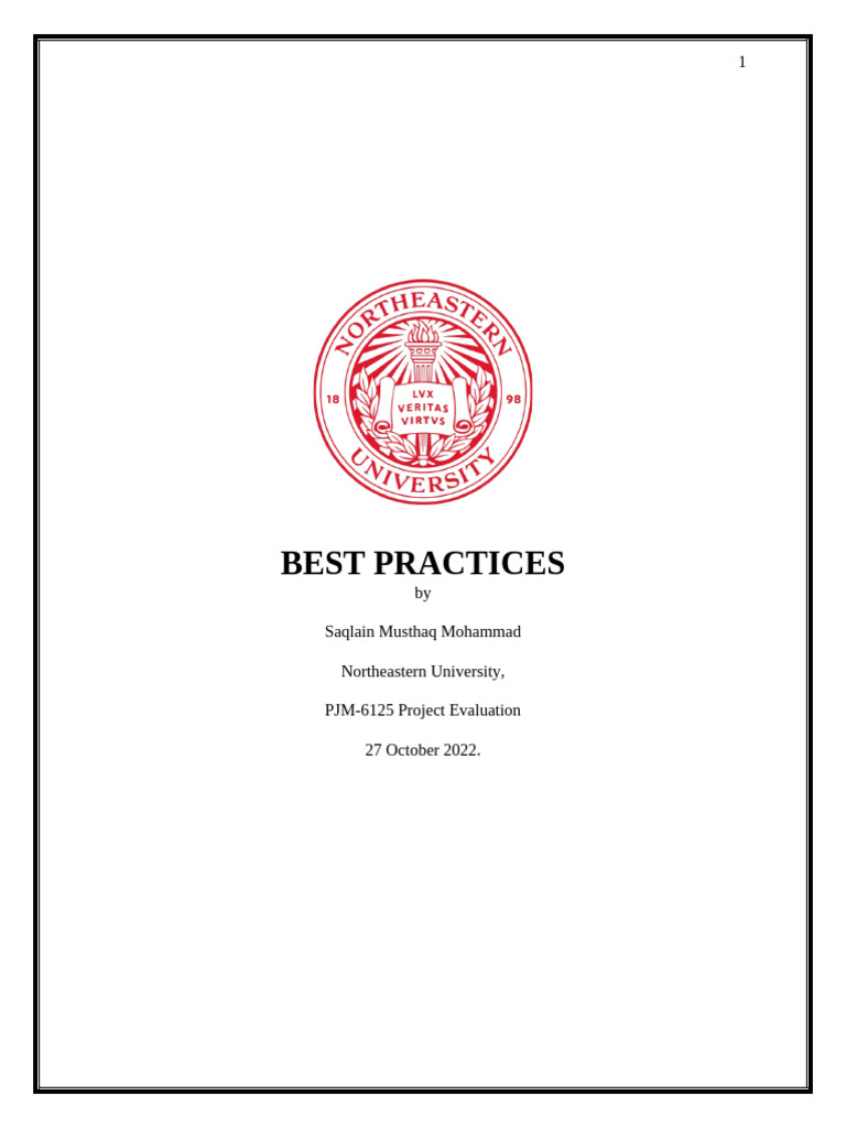 Best Practices - SAQLAIN - 002957113 | PDF | Performance Appraisal | Evaluation
