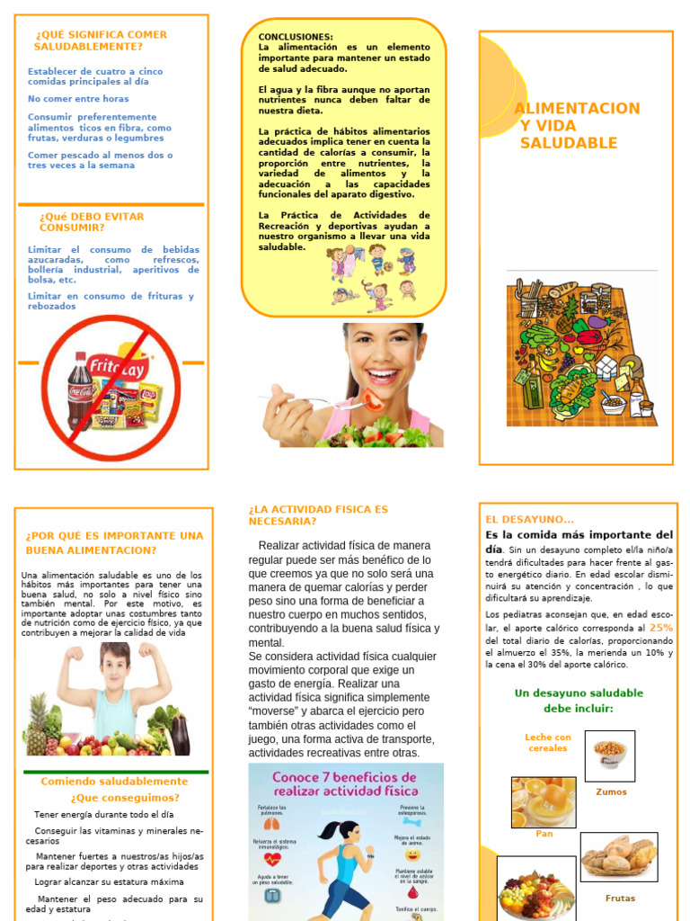 Triptico-Salud-Y-Alimentacion 2021 | PDF | Alimentos