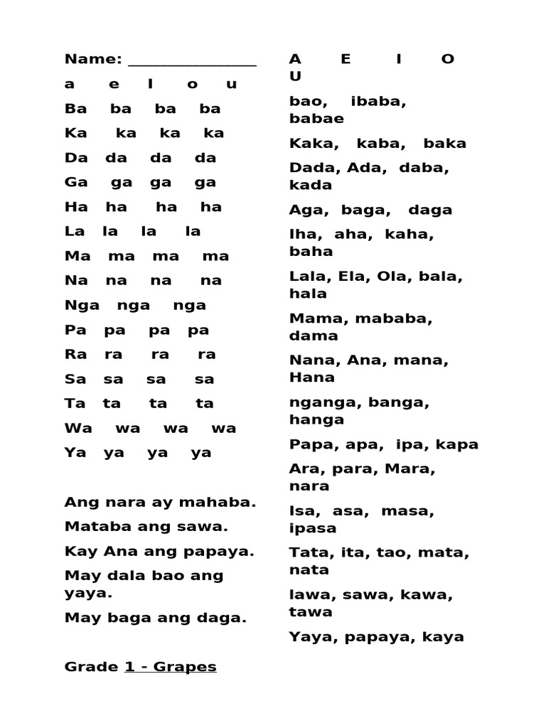 Unang Pagbasa | PDF