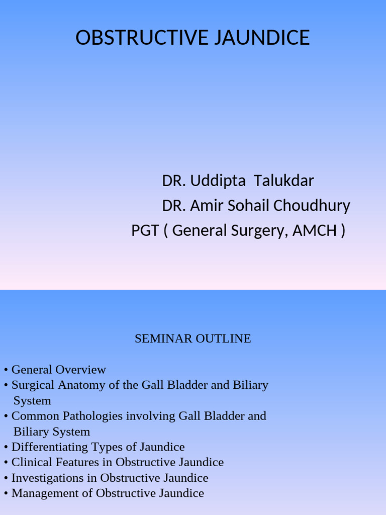 Obstructive Jaundice Seminar Ppt.. - Back Up-1 | PDF | Gallbladder ...