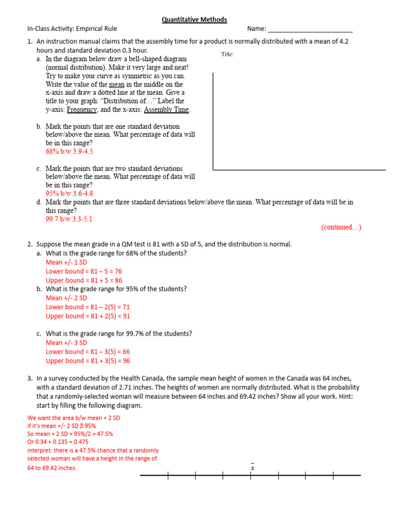Empirical Rule in Normal Distribution | PDF | Standard Deviation | Mean