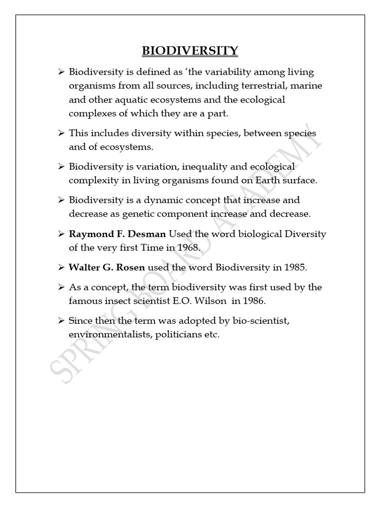 RAS Complete Biodiversity (English) PDF | PDF | Biodiversity | Conservation Biology