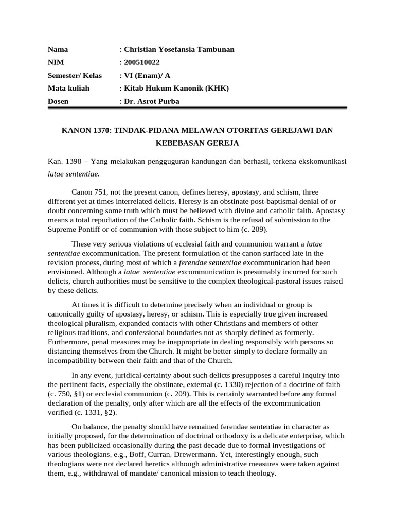 UJIAN KHK 2 | PDF | Heresy | Faith