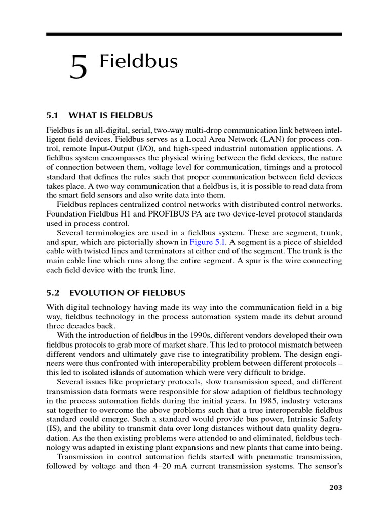 Understanding Fieldbus Technology | PDF | Network Topology | Osi Model