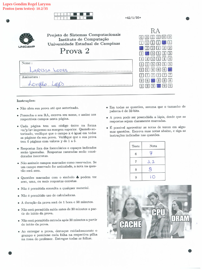 Prova 2 | PDF | Science & Mathematics