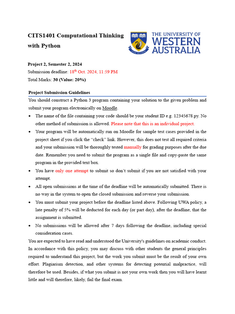CITS1401 Project#02, Sem2, 2024 | PDF | Function (Mathematics) | Hospital