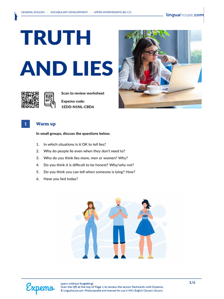 Truth and Lies American English Student B2 C1 | PDF | Lie
