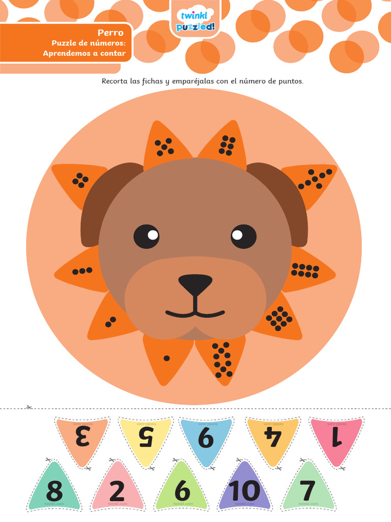 Es N 1671173835 Puzzle de Numeros Perro Aprendemos A Contar - Ver - 1 | PDF
