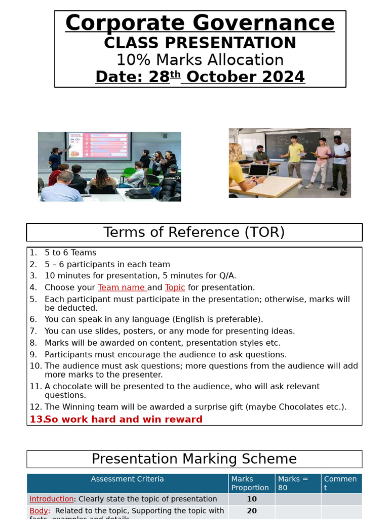 Corporate Governance Presentation 28 Oct 2024 | PDF | Human Communication