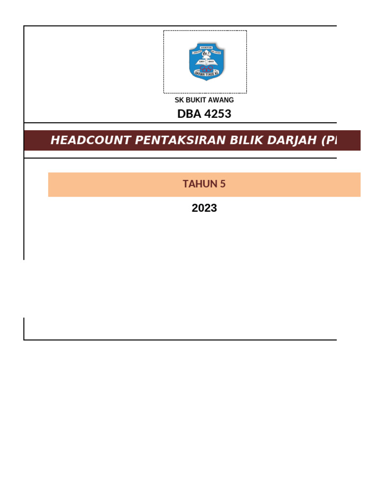 Headcount Pbd Sekolah t5 | PDF