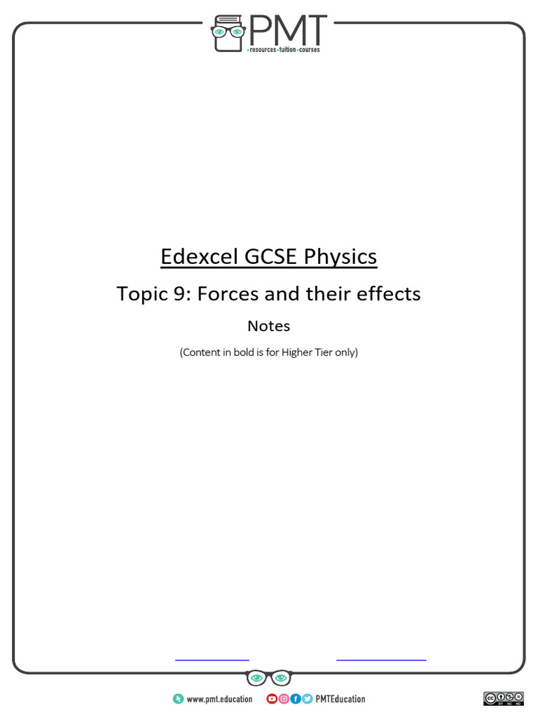 GCSE Physics: Forces & Effects | PDF | Force | Drag (Physics)