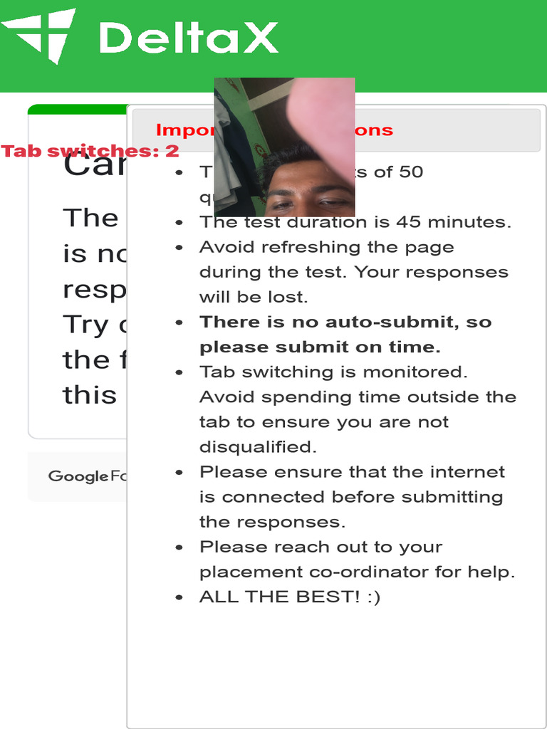 DeltaX MCQ Test | PDF