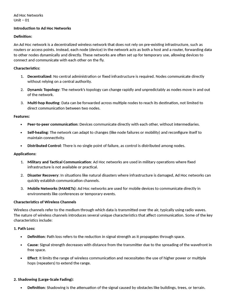 Ad Hoc Networks | PDF | Wireless Ad Hoc Network | Computer Network Ad Hoc Networks | PDF | Wireless Ad Hoc Network | Computer Network