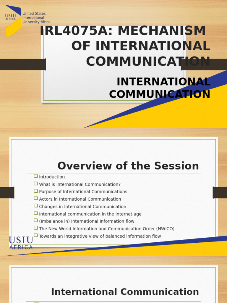 Revised Final Class Presentation On Introduction To Communications | PDF | News | Communication