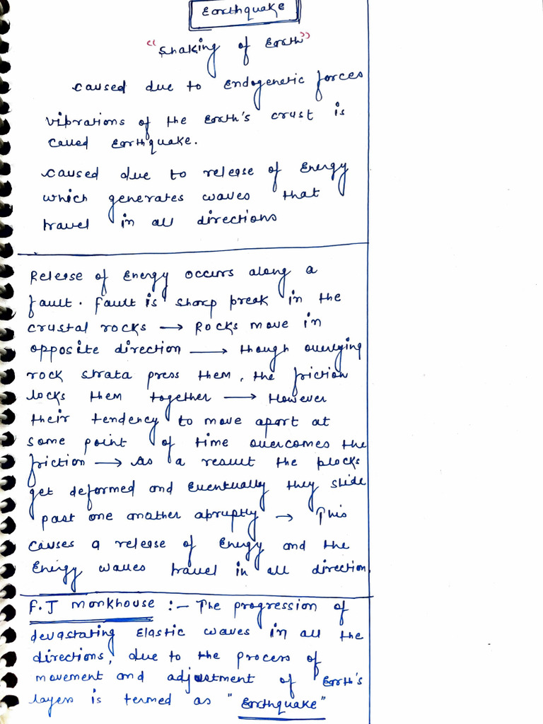 Most Detailed Notes On Earthquake Notes by TARA Sir | PDF | Science ...