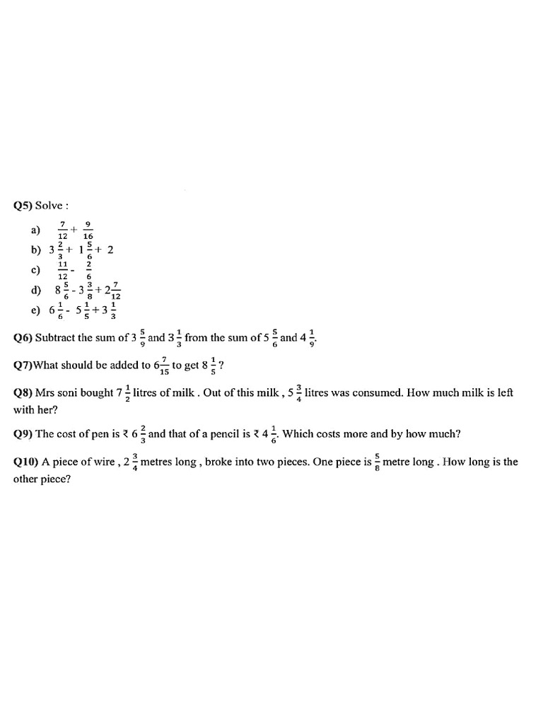 Maths Revision | PDF