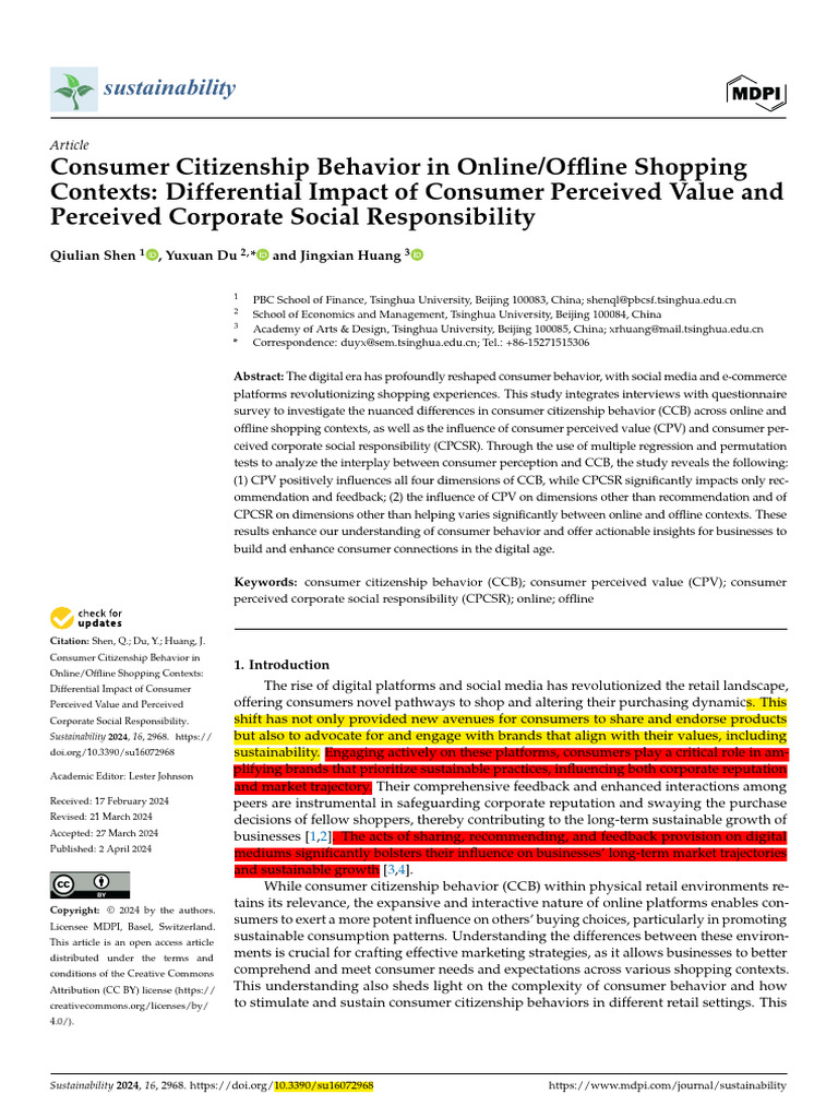 Sustainability 16 02968 | PDF | Corporate Social Responsibility ...