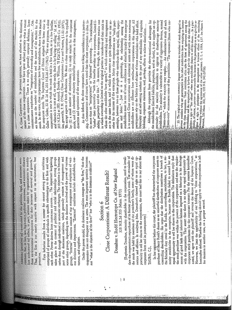 Corporate Law Cases, Oppression Cases | PDF