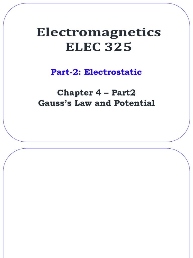 Chapter4 Electrostatics Part2 Pdf Electrostatics Electric Field