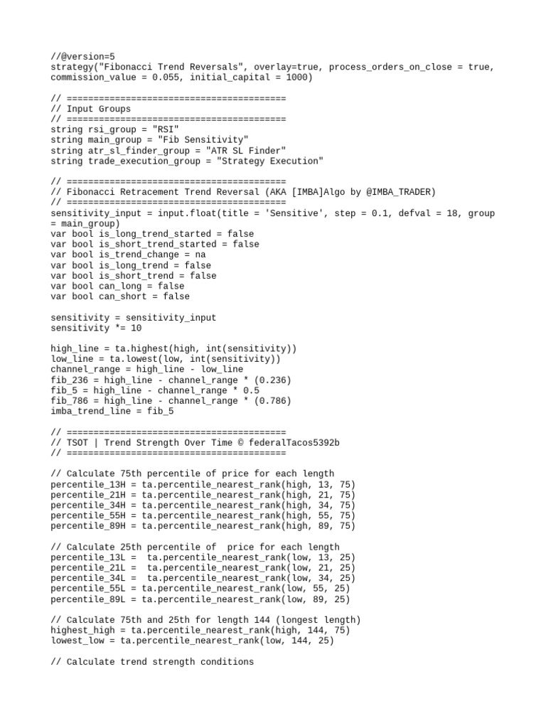 Fibonacci Trend Reversals System | PDF | Computer Programming