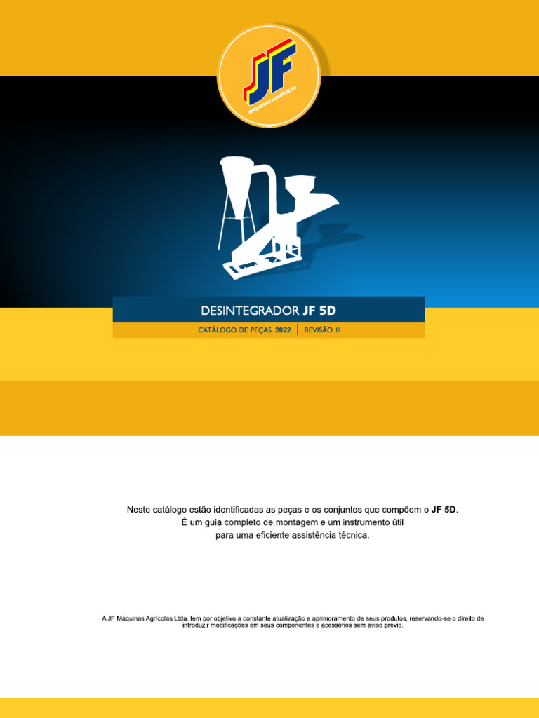Catálogo de Peças Desintegrador JF5D | PDF | Parafuso | Processos ...