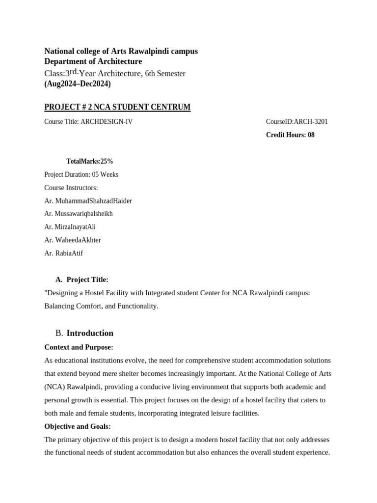 Project -2 Nca Student Centrum (1) | PDF