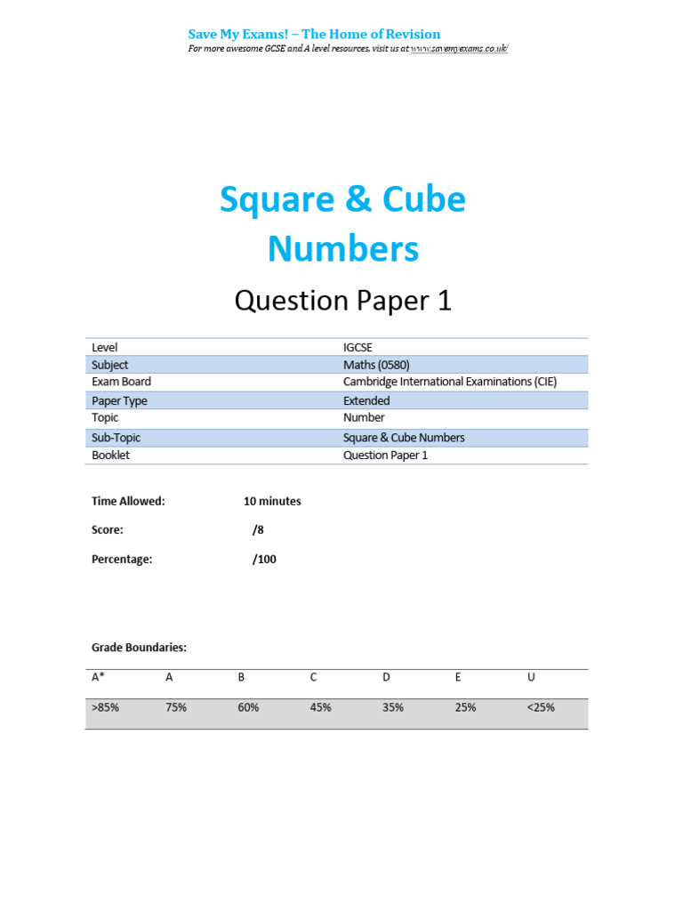 13.1_square___cube_numbers_-cie_igcse_maths_0580-ext_theory-qp | PDF ... 13.1_square___cube_numbers_-cie_igcse_maths_0580-ext_theory-qp | PDF ...