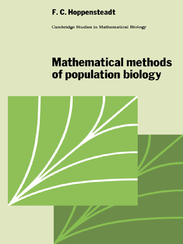 Tips Mathematical Methods Of Population Biology Pdf Input Output Model Least Squares