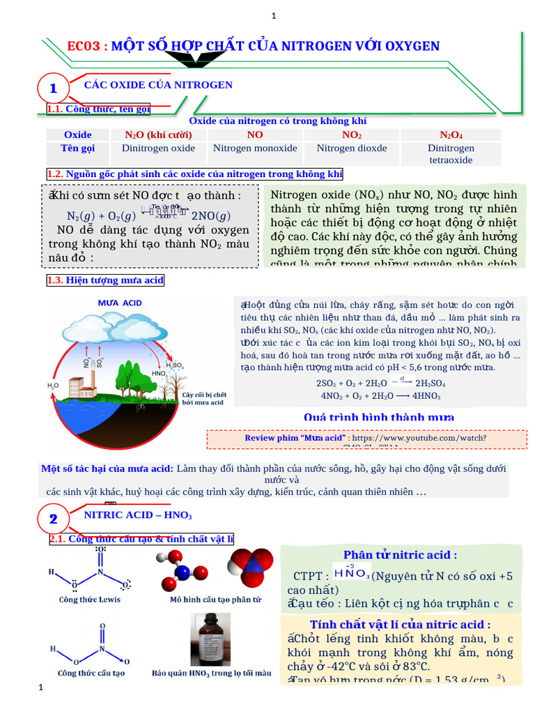 5.9.2024moi - o Nha - Dap An Buoi 3 - Ly Thuyet HNO3 | PDF