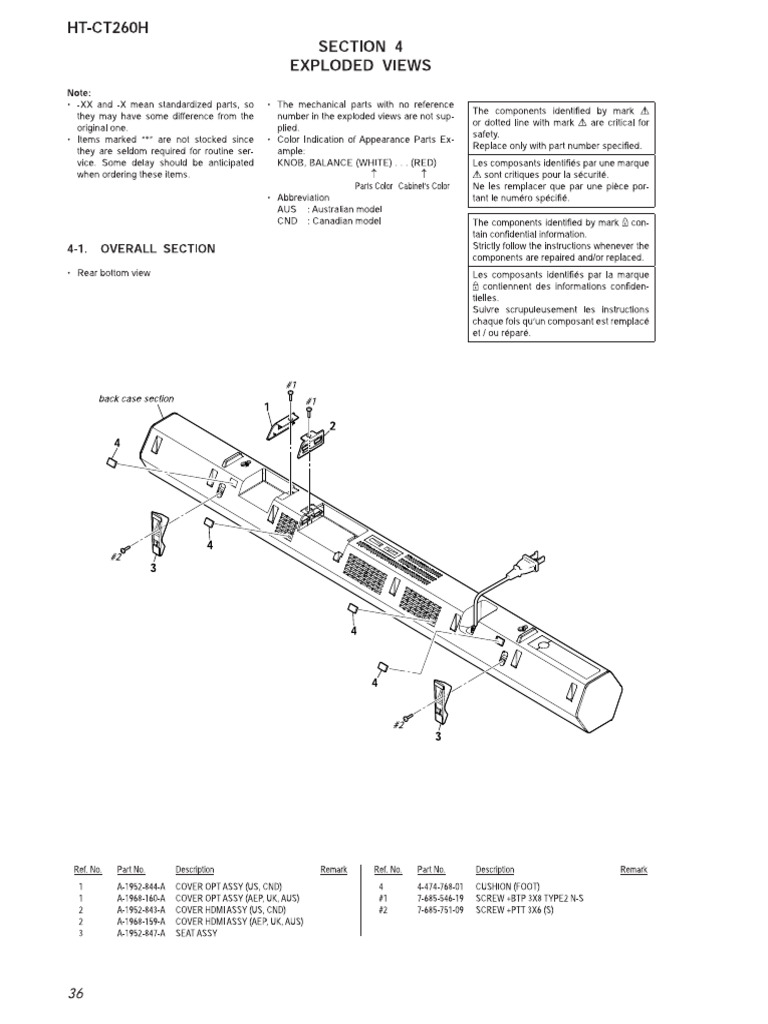 SA-CT260H Vue Éclatée | PDF