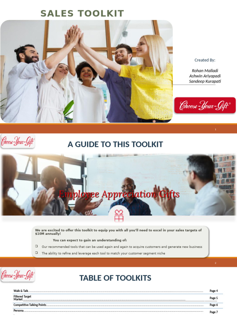Sales Toolkit Choose-Your-Gift | PDF | Gift | Economies