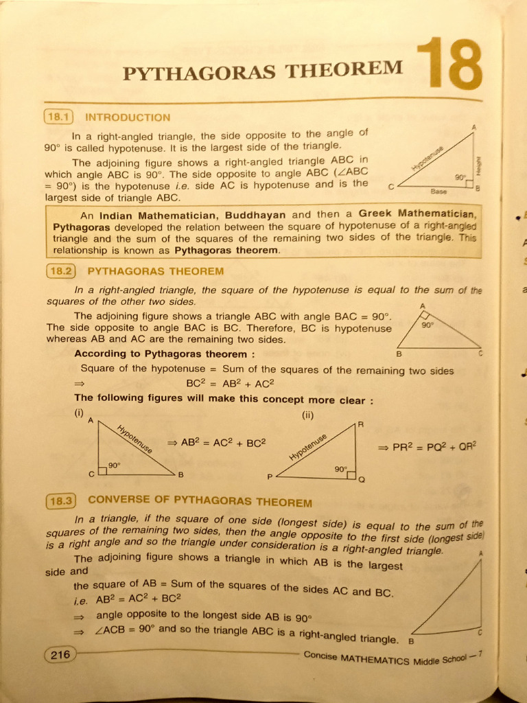 Pythagoras Theorem_Chp 18 | PDF | Triangle | Geometry