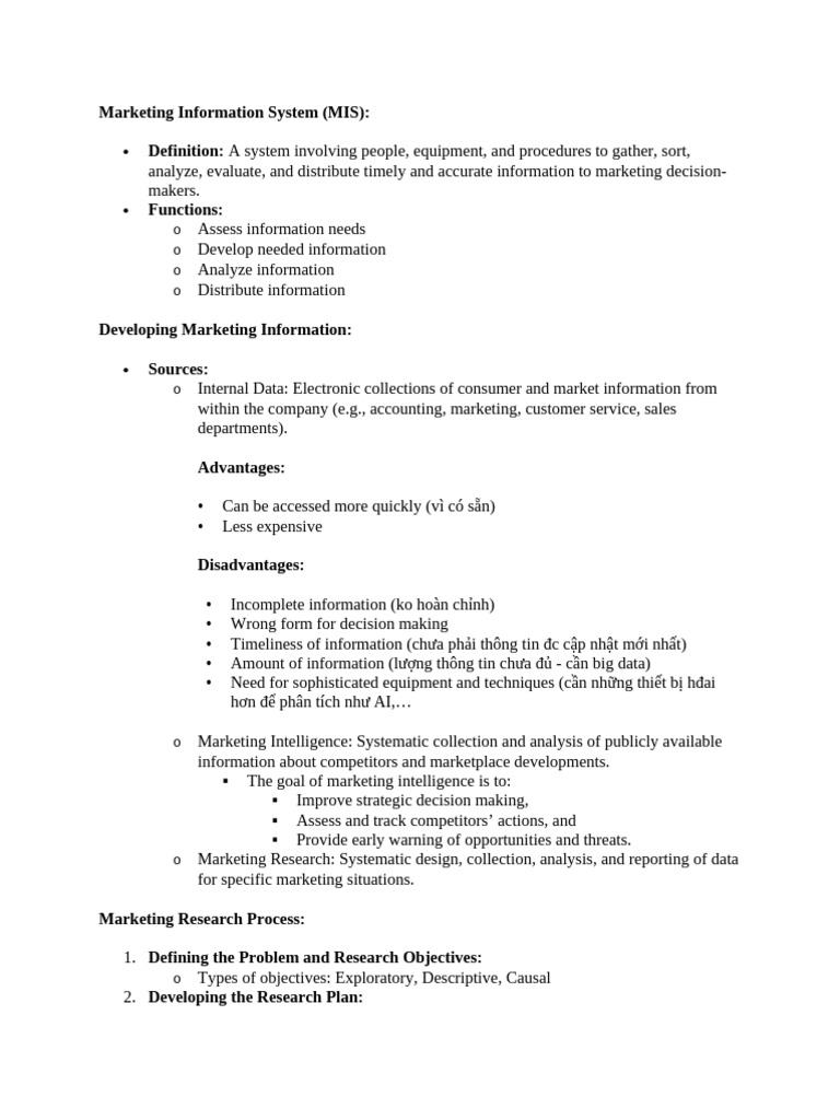 Marketing Information System | PDF | Market Segmentation | Consumer ...