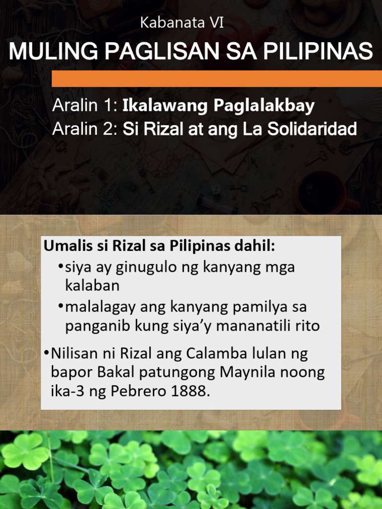 Kabanata 6 Muling Paglisan Sa Pilipinas | PDF