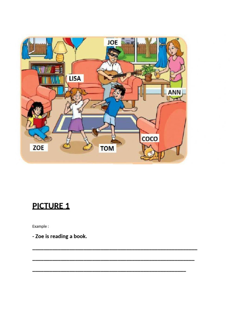 Worksheet 1 - Present Continuous - Unit 1 | PDF